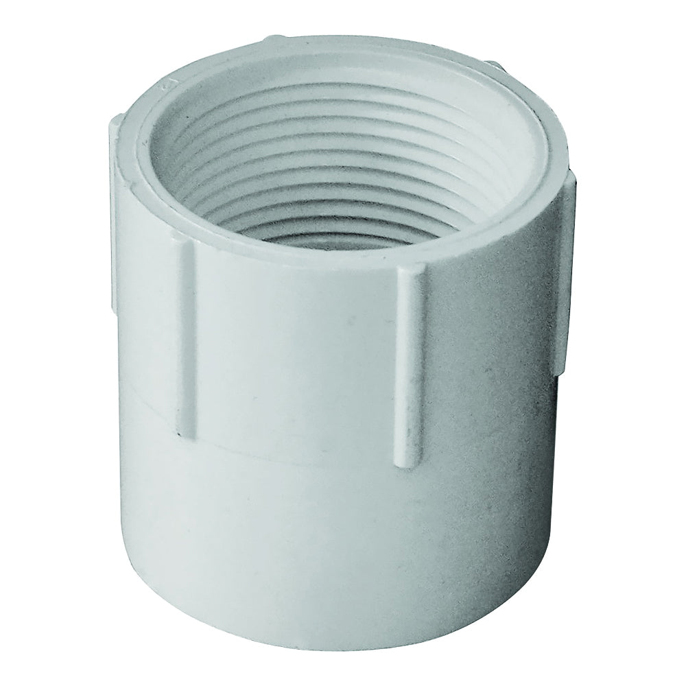 GENOVA 300 30314 Pipe Adapter-1-1/4 in-Slip x FIP-PVC-White-SCH 40 Sch ...