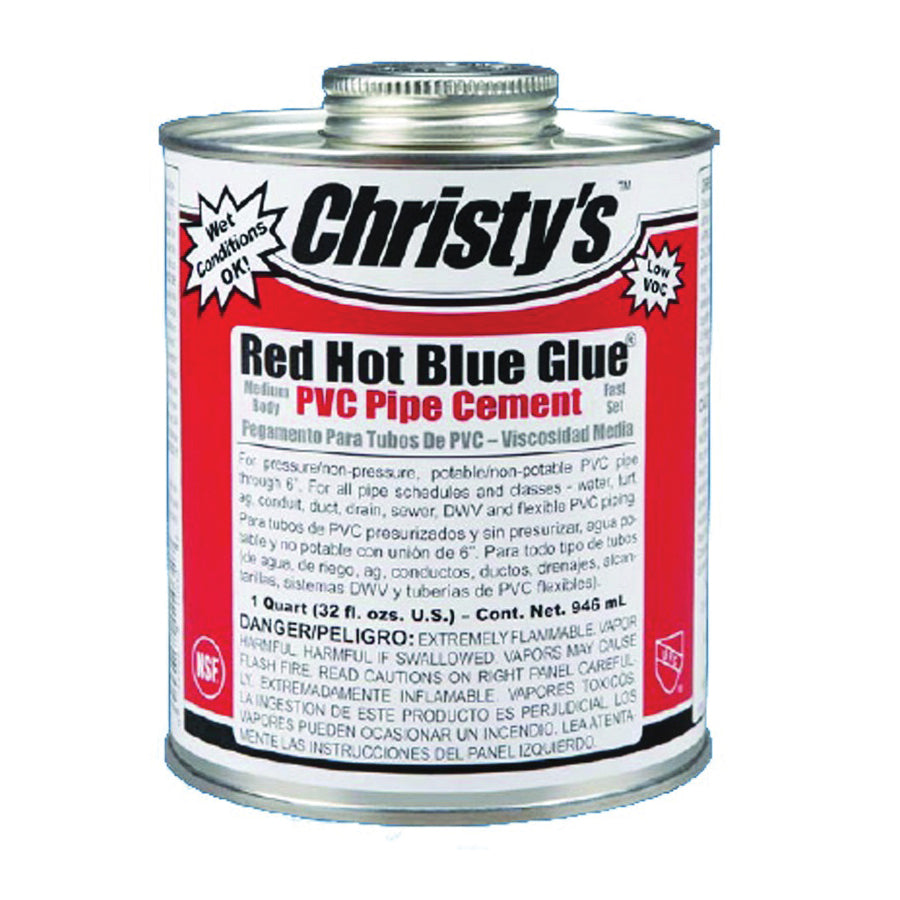CHRISTY'S RH-RHBV-PT-24 Solvent Cement-1 pt Can-Medium Syrupy Liquid-B ...