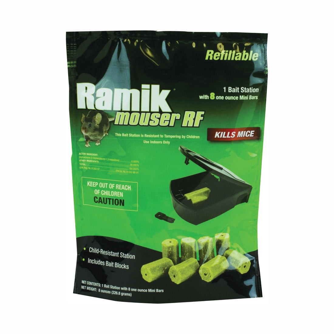 NEOGEN Ramik 000800 Refillable Bait Station, 8 oz Bait, Green – Miami ...